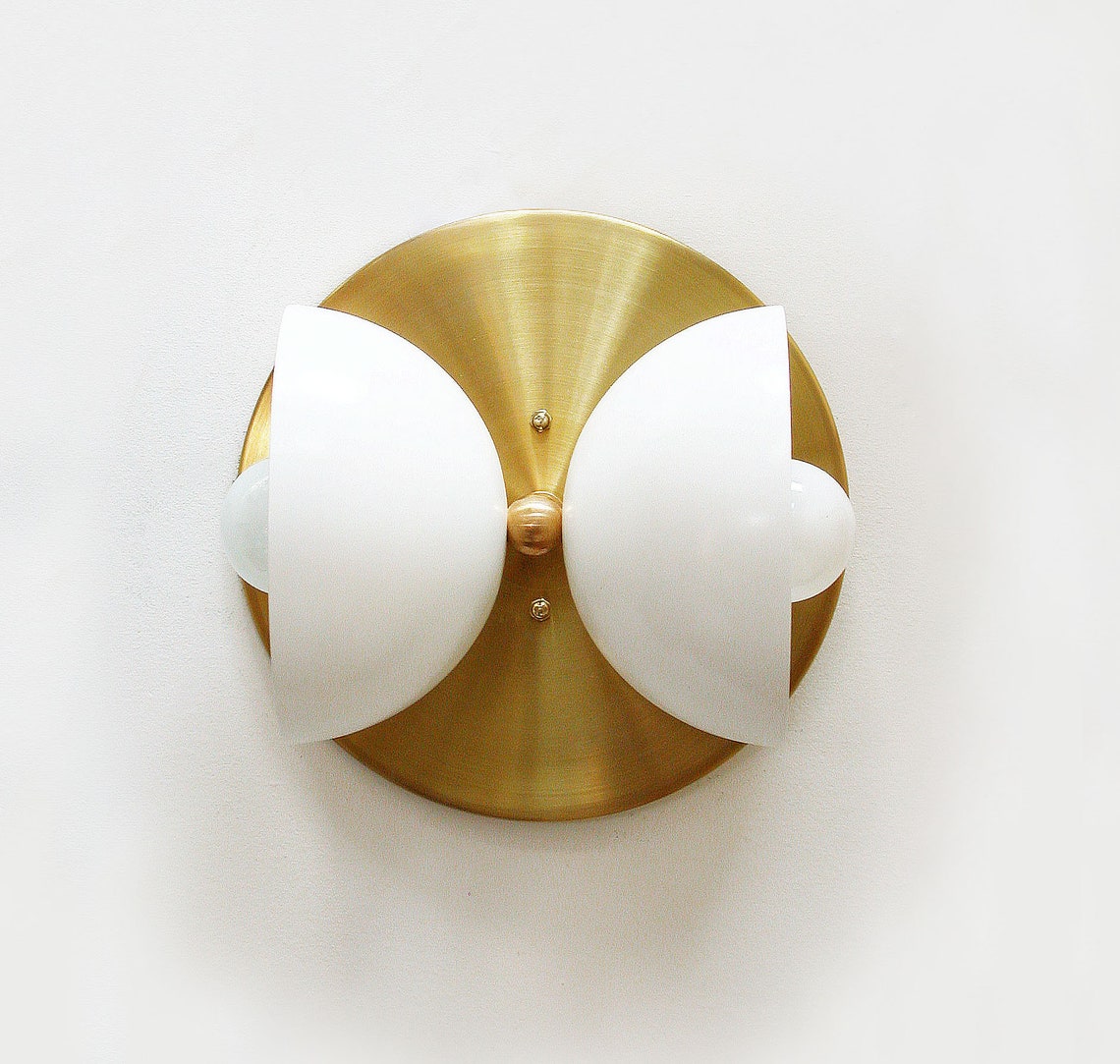 White and Gold Sconce Wall Light Modern White Sconce Vanity | Etsy