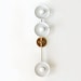 White Ceramic and Brass Triple Wall Fixture Light Triple White Sconce ...