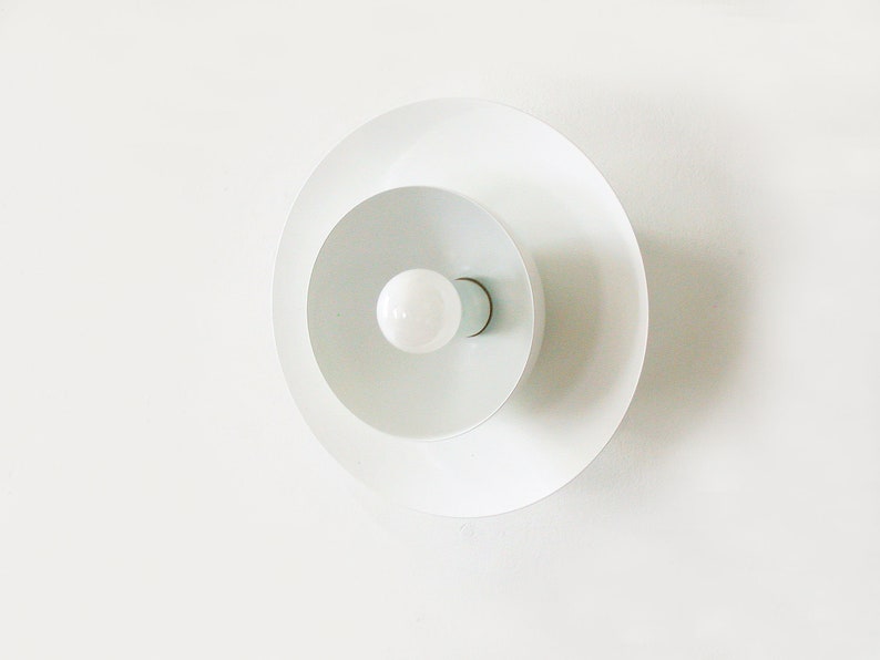 Mid Century Modern White Wall Fixture Light White Living Room - Etsy