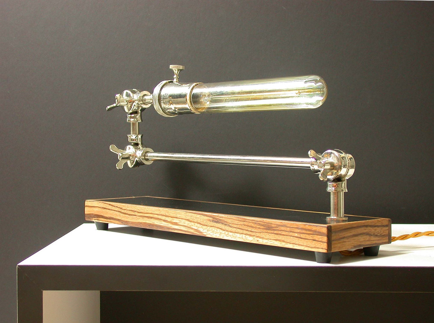 Adjustable Modern Wood Table Lamp Edison Era Bulb Foyer Lighting Loft ...