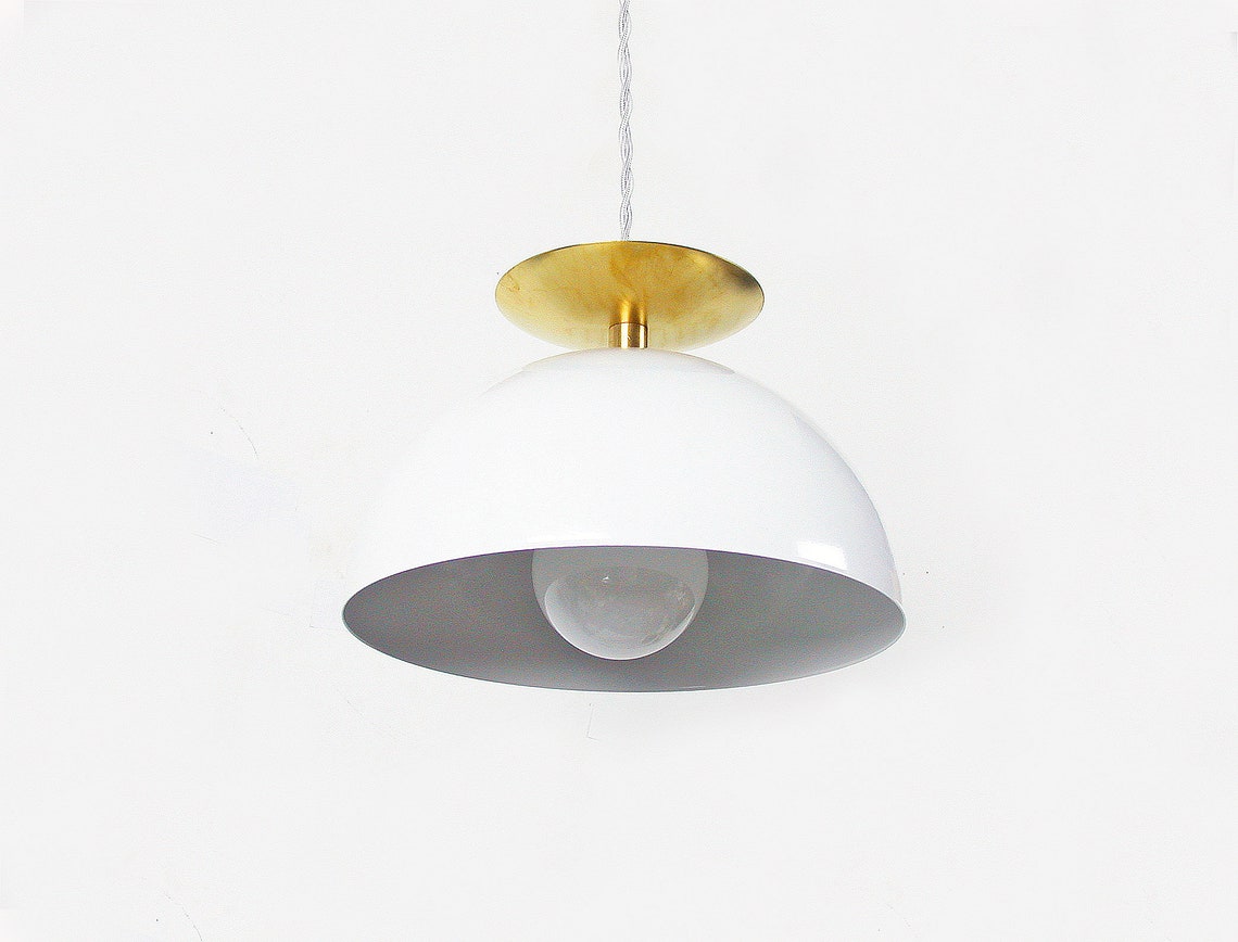 White Pendant Lamp Modern Pendant Light Kitchen Lighting | Etsy