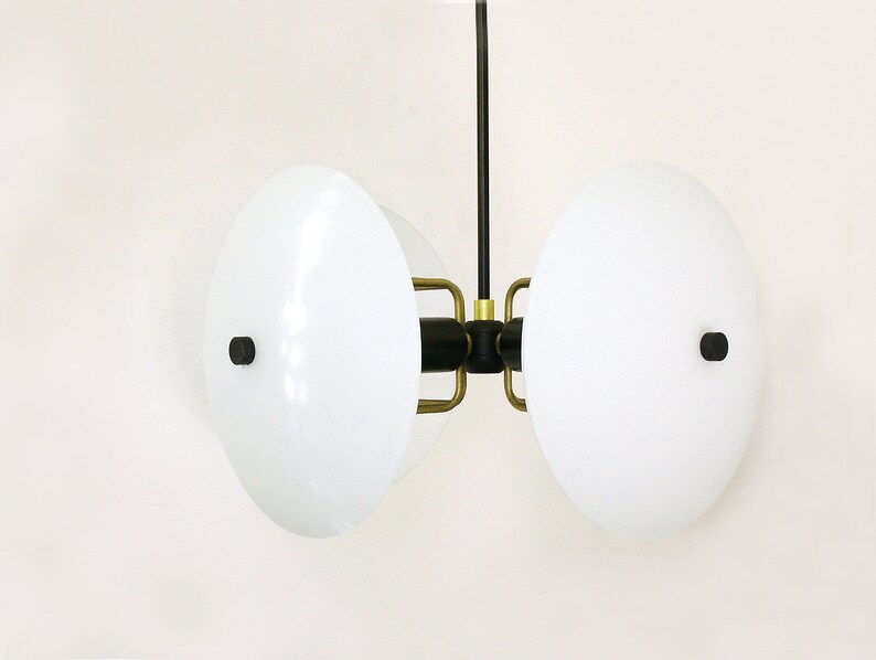 Quattro Modern Chandelier With Frosted Glass Diffusers Living | Etsy