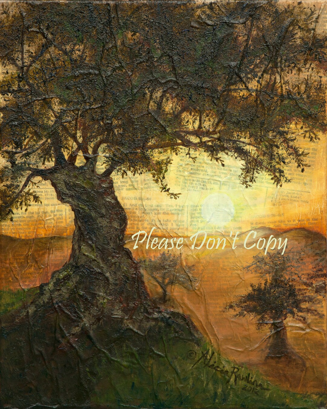 Olive Tree Vineyard in Sunset Print W/ Jacob 5 in Book of Mormon - Etsy