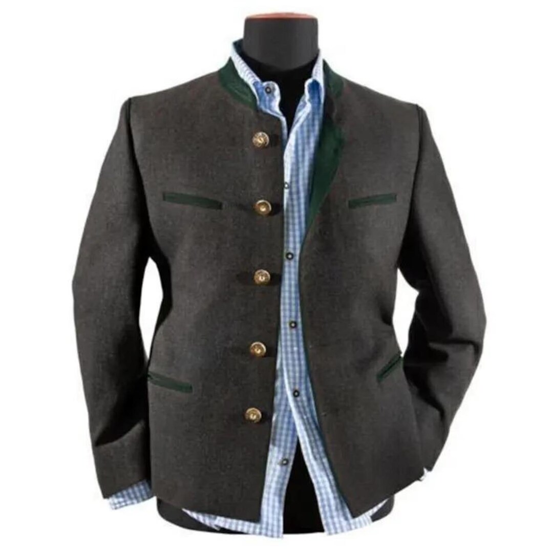 Mens Austrian Wool Trachten Jacket: Handmade Bavarian Loden Blazer - Etsy