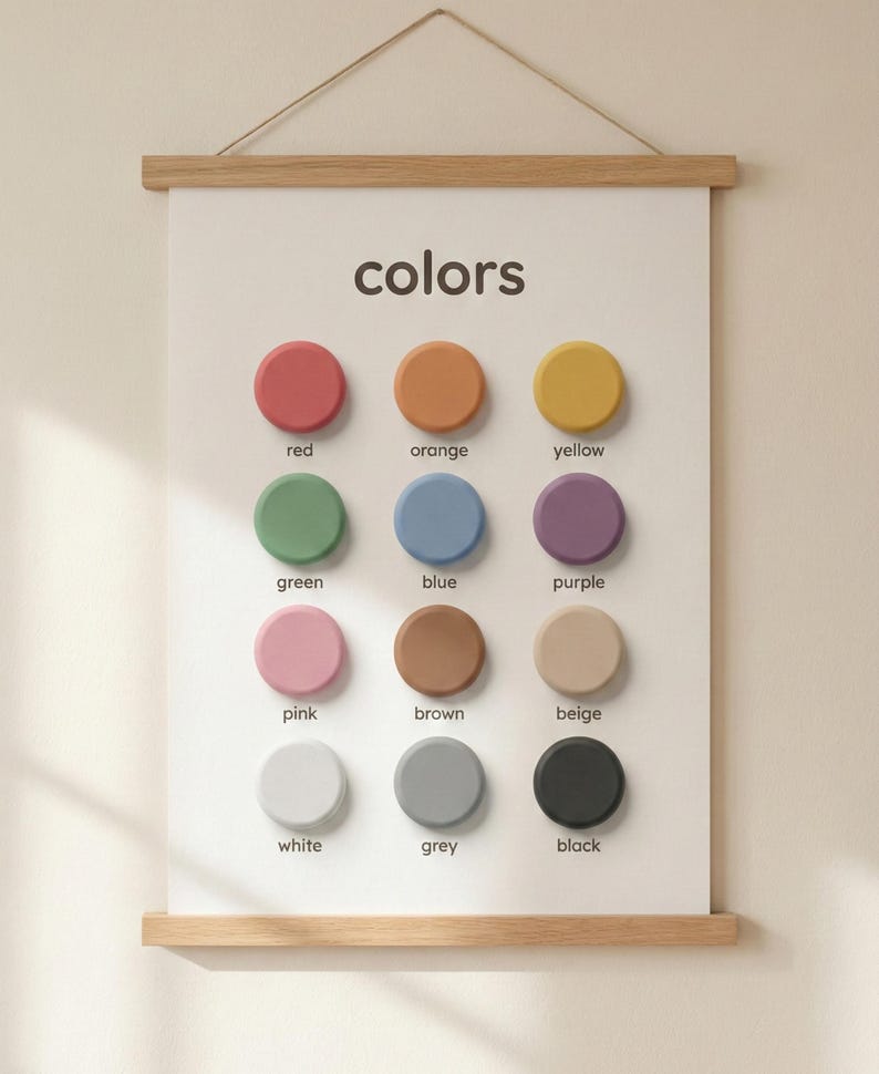 Colors Educational Poster for Kids | Preschool Learning Printable ...