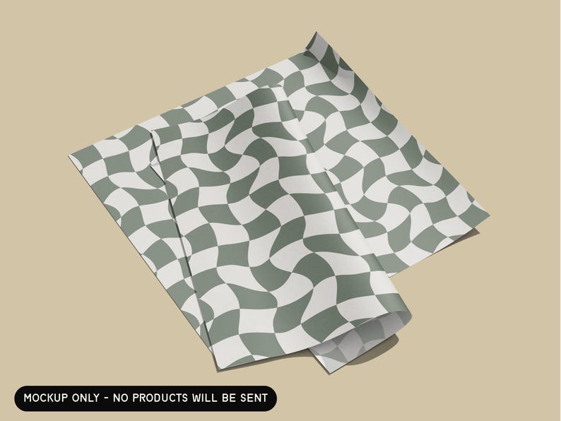 Wavy Checker Seamless Pattern | Moss & Bone | Abstract Checkerboard ...