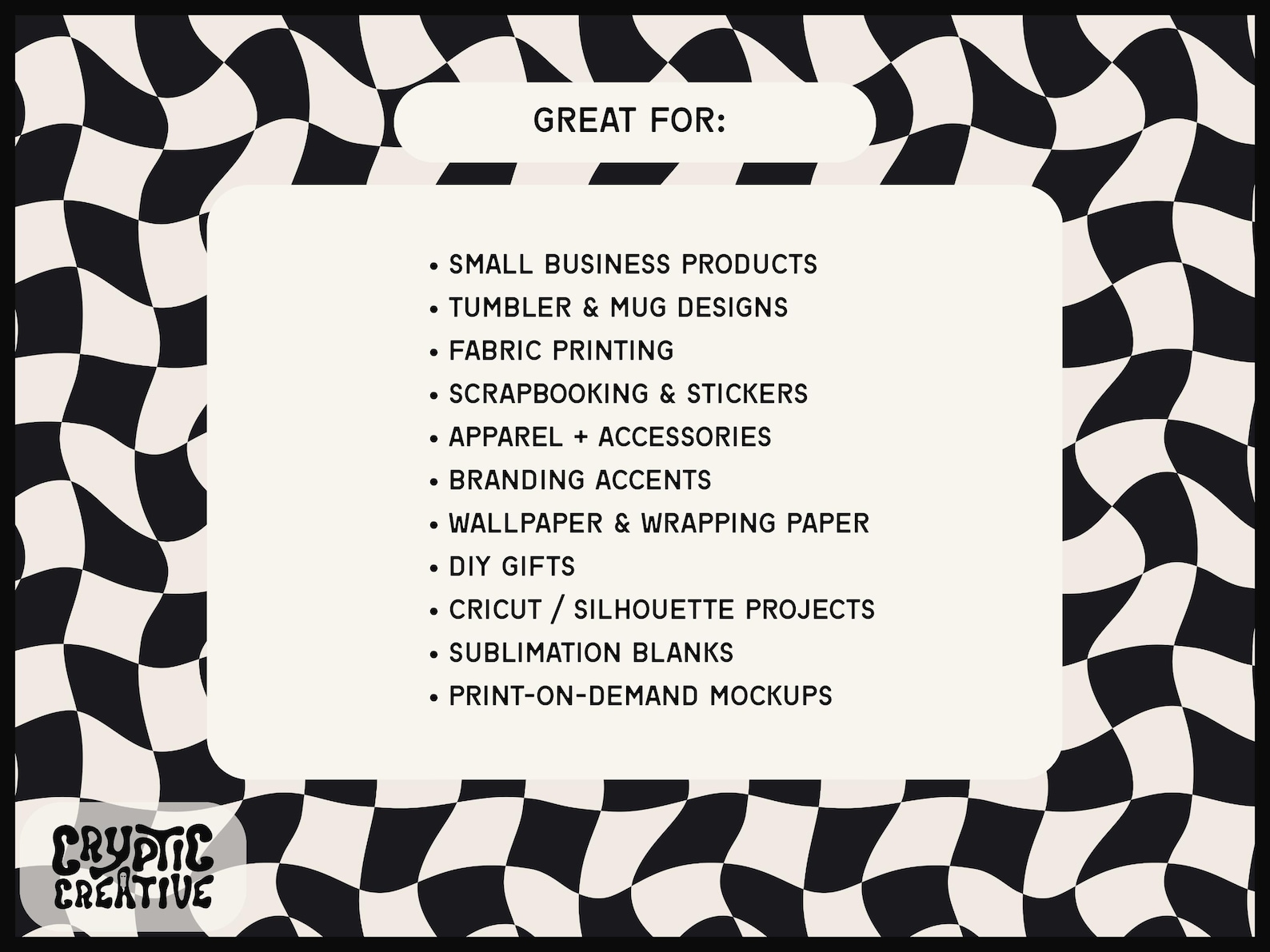Wavy Checker Seamless Pattern | Moss & Bone | Abstract Checkerboard ...