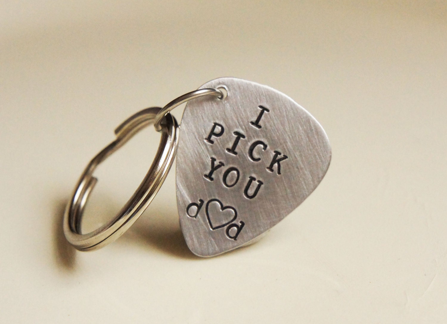 Custom Guitar Pick Keychain Aluminum Personalized Pick | Etsy