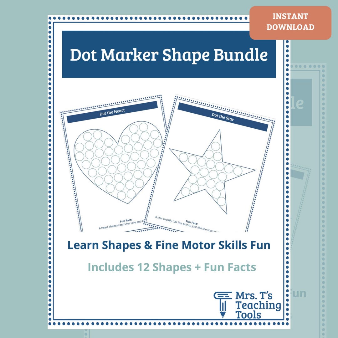 Dot Marker Shapes for Toddlers | Shape Worksheets Preschool | Fine ...