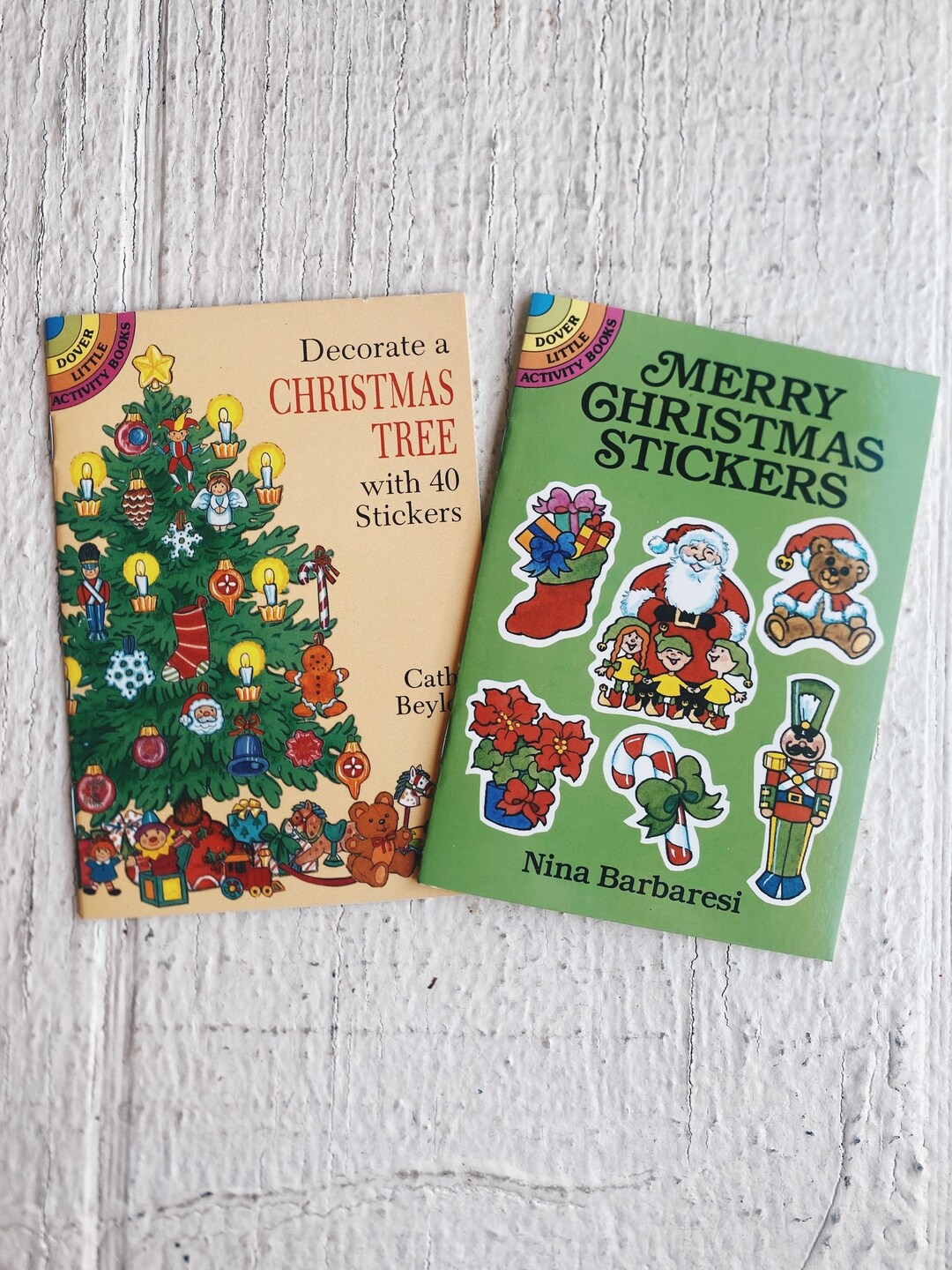 Vintage Dover Christmas Sticker Books Vintage Decorate a - Etsy
