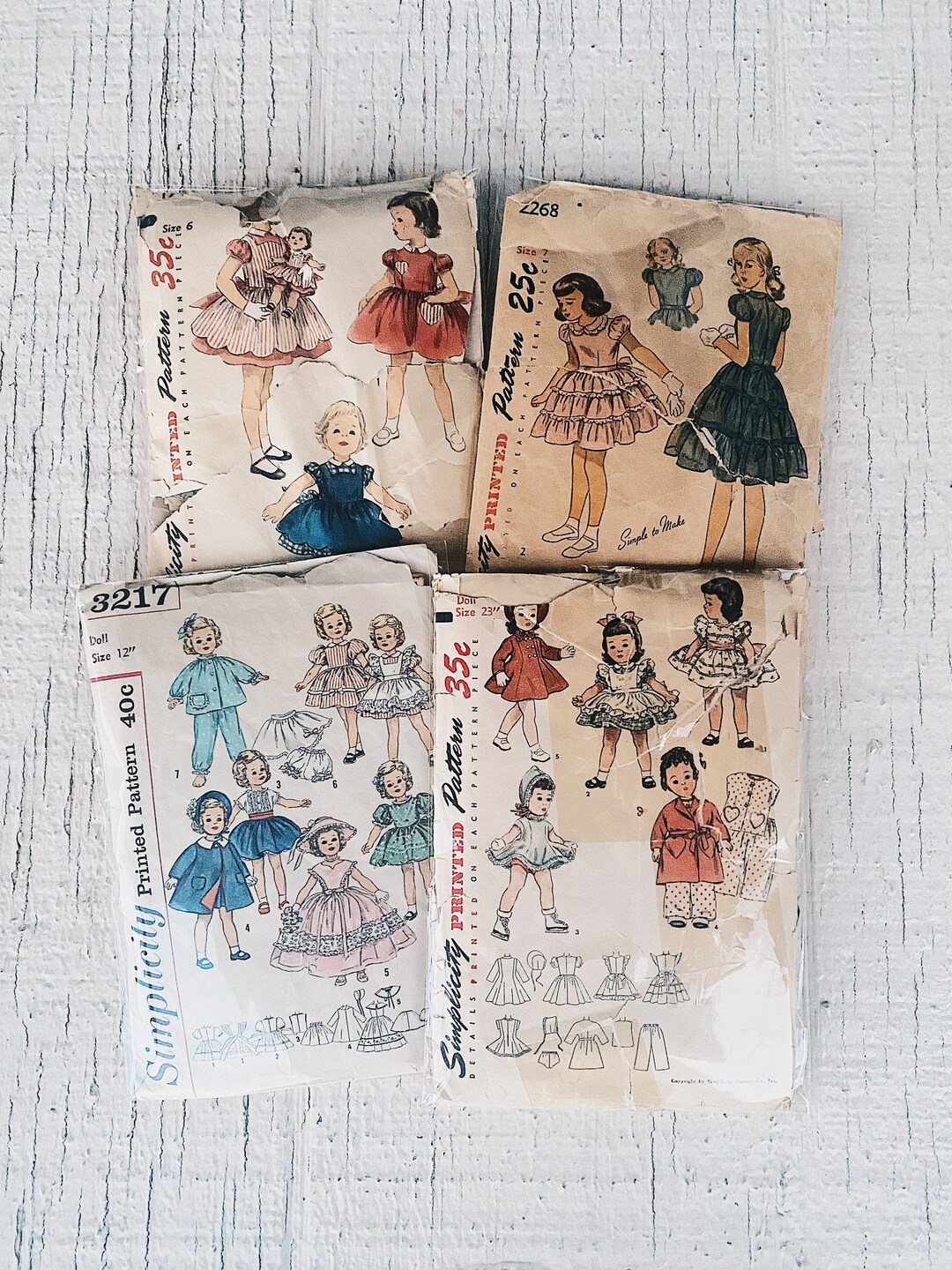 Vintage Simplicity Patterns- Vintage Doll Children’s Vintage Sewing ...
