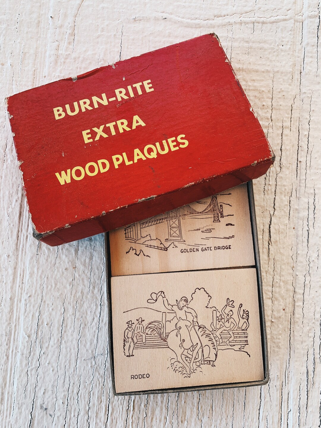 Burn-rite Extra Wood Plaques Woodburning Vintage Wood-burning Golden ...