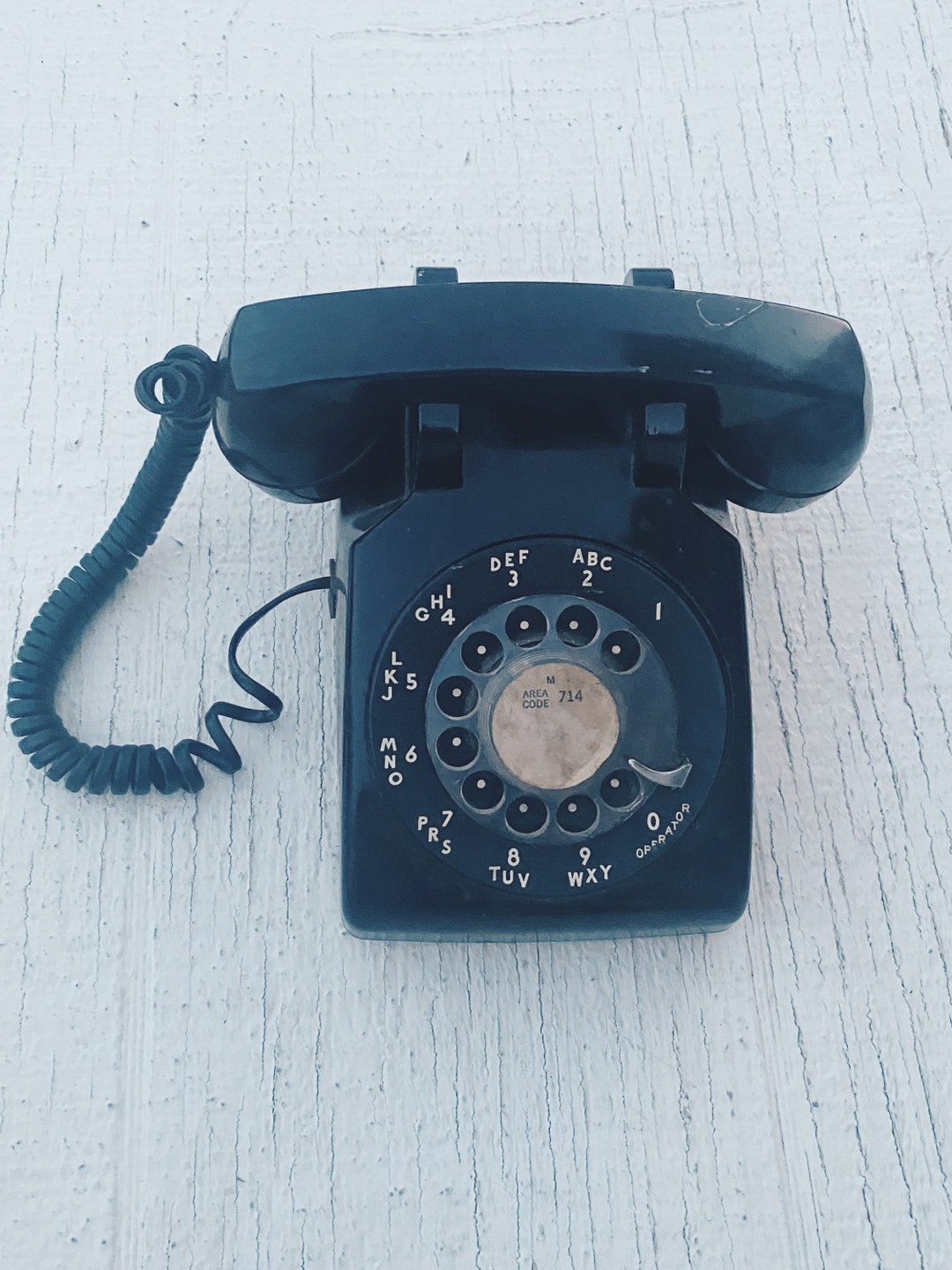 Vintage Black Bell System Property Rotary Phone, Desk Phone, Single ...
