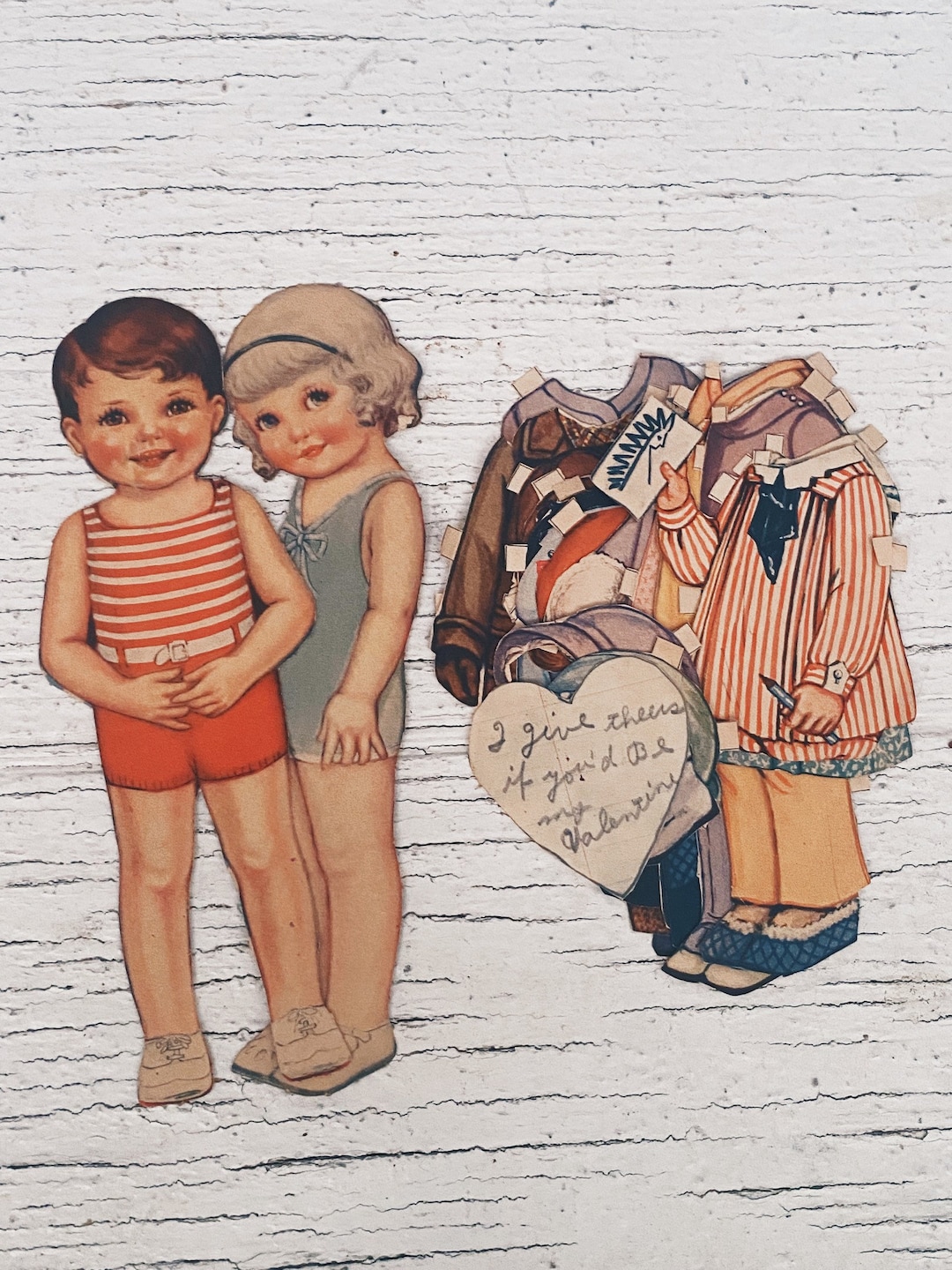 Vintage Boy and Girl Doll Paper Dolls Vintage Fashion, Original Vintage ...