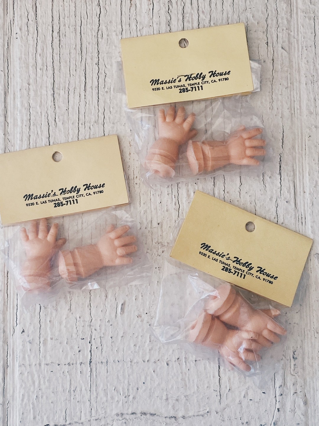 Vintage Doll Arm Parts, Vintage Plastic Doll Arms, Extremities One Pair ...