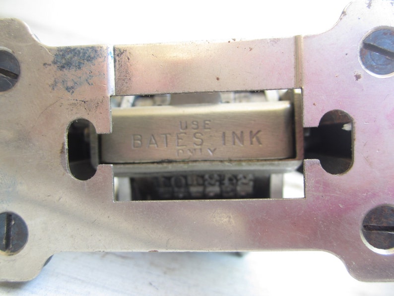 Vintage Bates Stamp Numbering Machine 2 Red and Black Ink, Bates ...