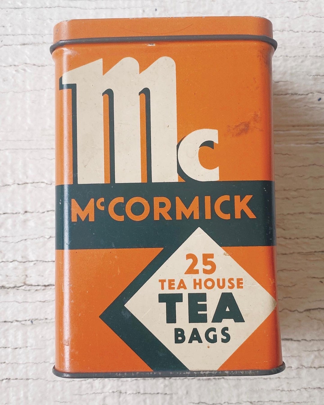 Vintage Mccormick Tea Tin, Vintage, Tea Tin, Tin Container, Box, Square ...