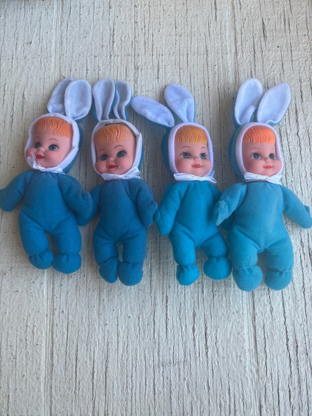 Vintage Bean Bag Bunny Baby (1), Blue, Bunny Doll Baby Doll Bunny ...