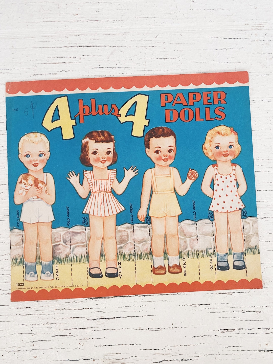 Vintage 4 Plus 4 Cut Out Paper Dolls Vintage Paper Doll, 1948 Saalfield Paper Dolls Cut Out ...