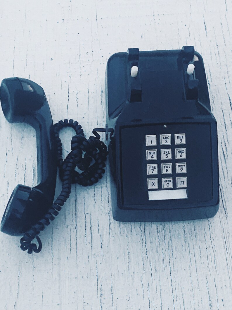Vintage Black Home Cortelco Push Button Phone Desk Phone - Etsy