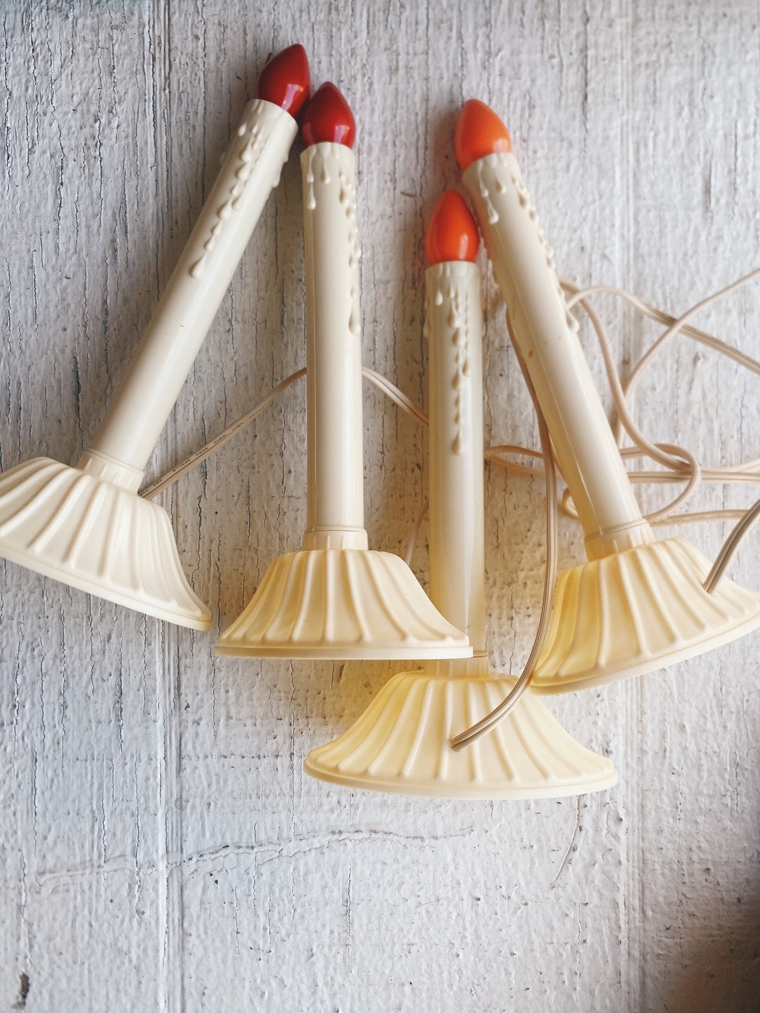 Vintage Nona Plastic Candles (4) Vintage Christmas Faux Candle, Plug in ...