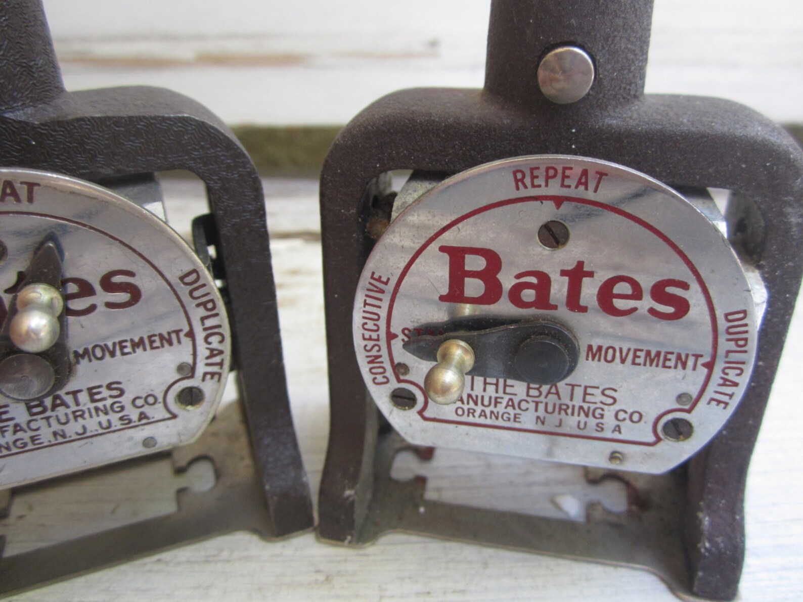 Vintage Bates Stamp Numbering Machine 2 Red and Black Ink, Bates ...