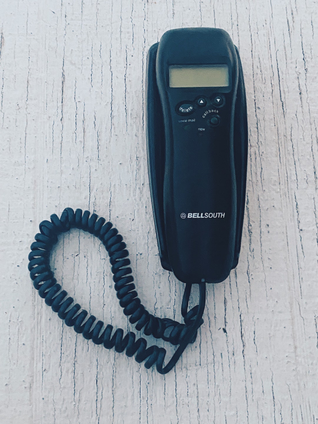 Vintage Black Push Button Phone, ETL, Wall Phone, Handset Black Cord ...