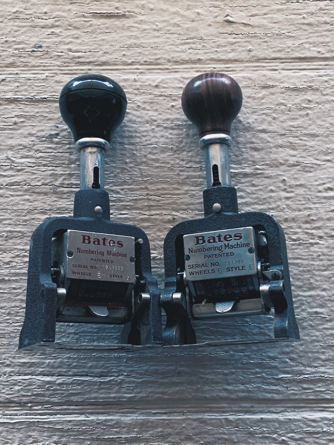 Vintage Bates Stamp Numbering Machine 2 Red and Black Ink - Etsy