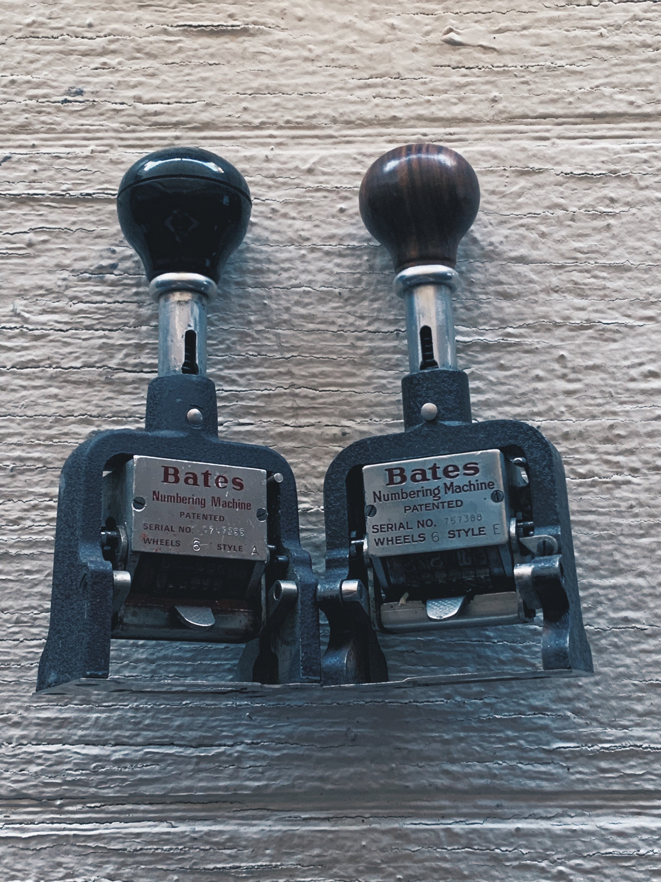 Vintage Bates Stamp Numbering Machine 2 Red and Black Ink, Bates ...