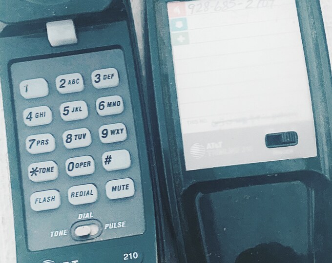 Vintage Hunter Green Push Button Phone, UL, Wall Phone, Handset Black ...