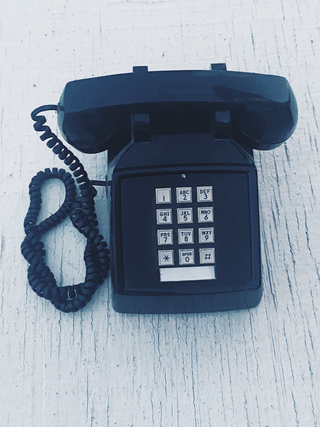 Vintage Black Home Cortelco Push Button Phone, Desk Phone, Single Line ...