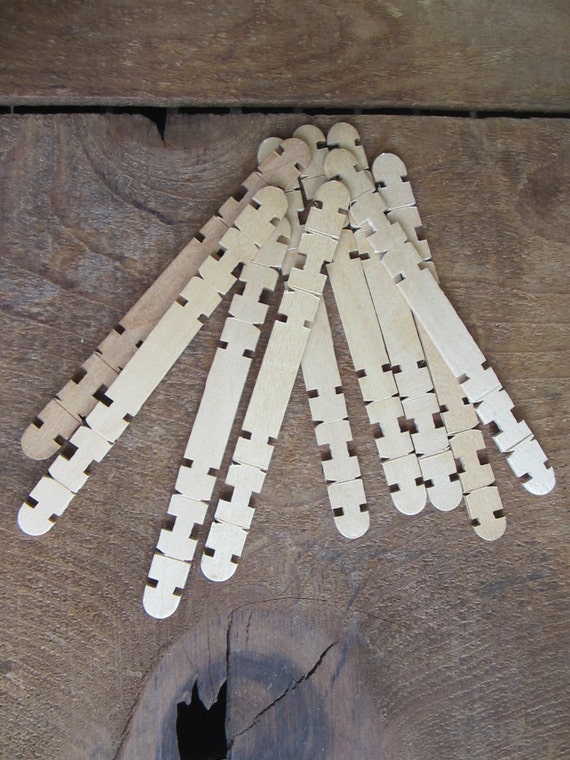 Wood Stick Building Homemade Blocks Popcicle Stick Building - Etsy