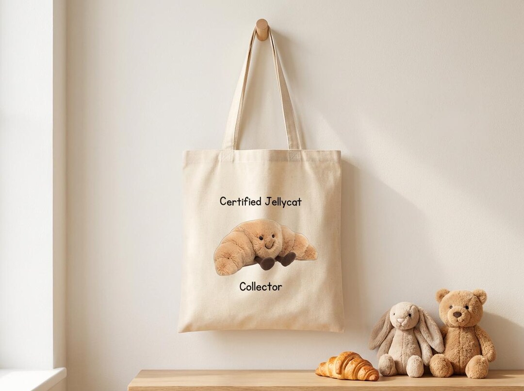 Jellycat Collector Cotton Tote Bag – Croissant Plush Design - Etsy