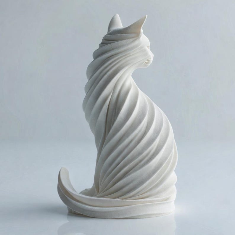 Modern Cat Sculpture Contemporary Home Decor - Etsy