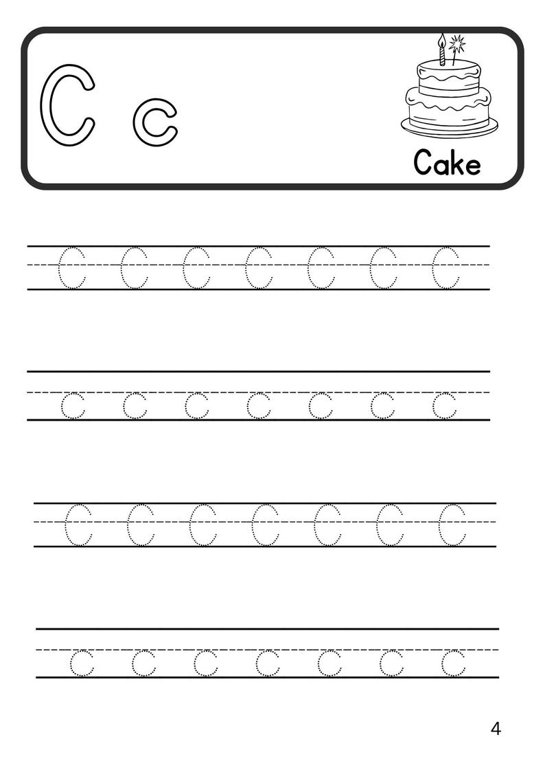 Alphabet Tracing Worksheet A-Z - Etsy