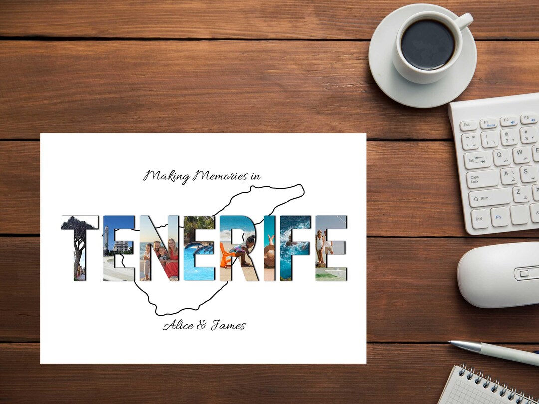 Tenerife Photo Collage - Personalised Travel Letters With Your Photos ...