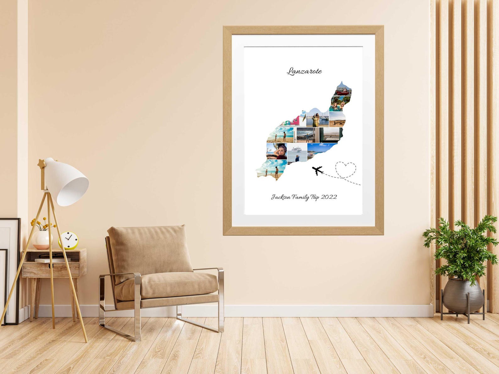 Lanzarote Travel Photo Map Collage (personalized With Your Photos and ...