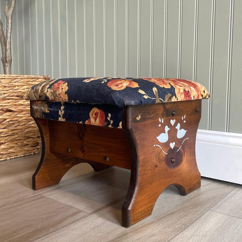 Storage Footstool Wood - Etsy