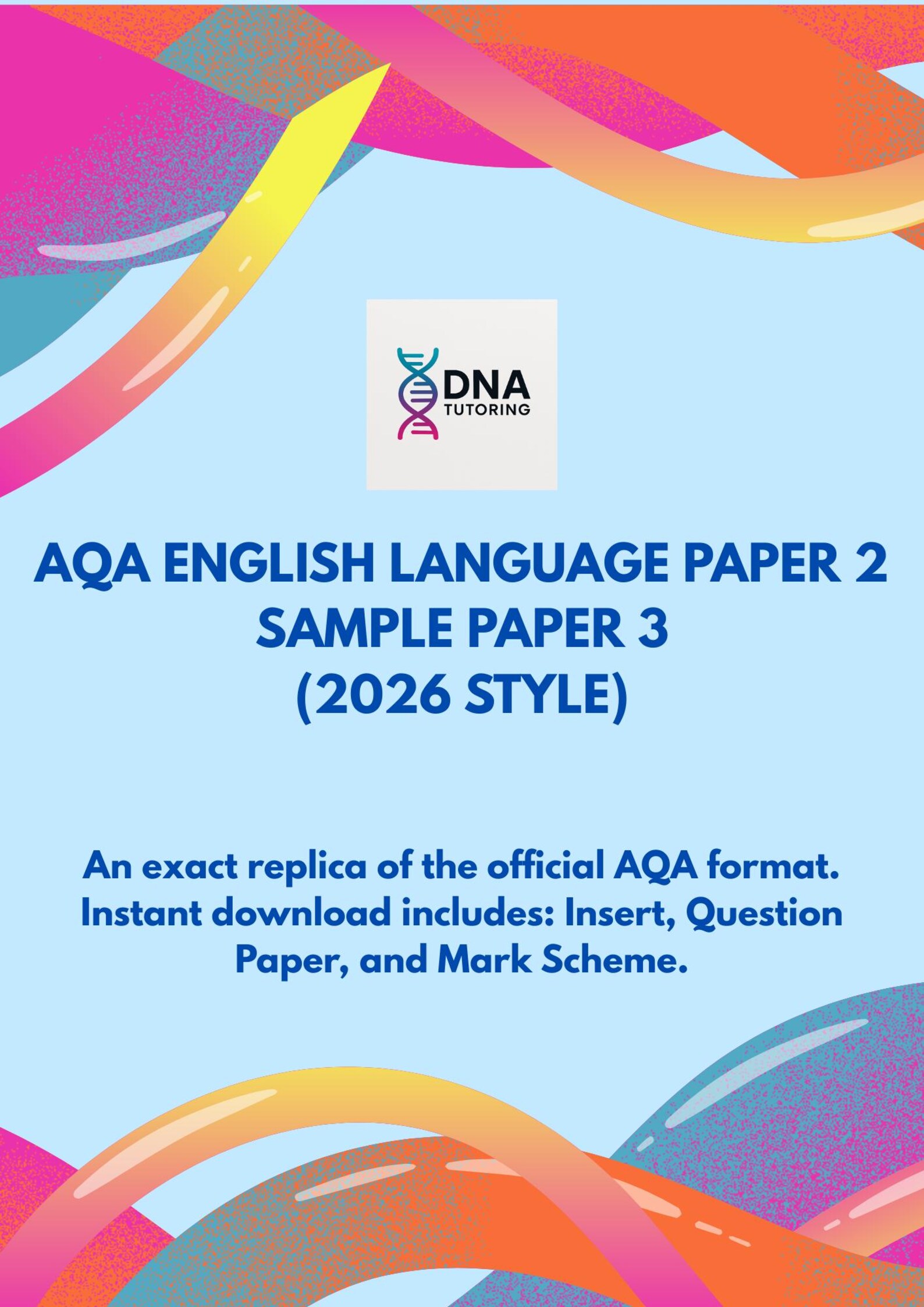 2026 AQA English Language Paper 2 | Sample 3 With Insert & Mark Scheme ...