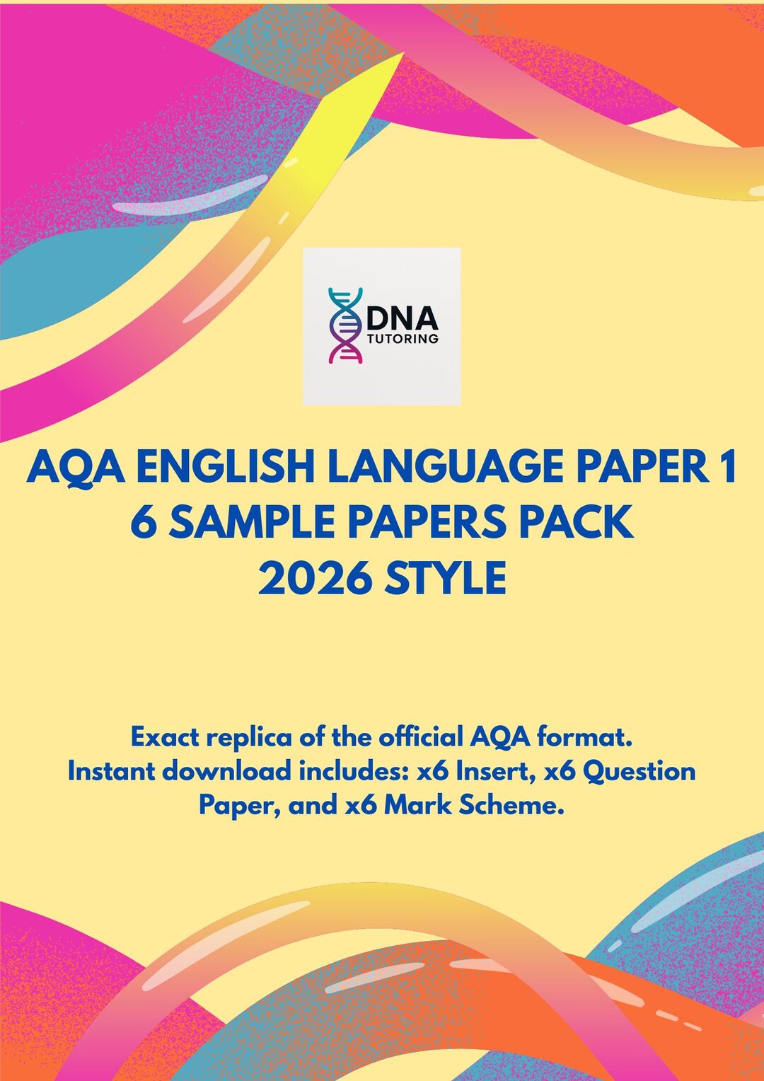 AQA GCSE English Language Paper 1 (2026-style) — 6 Sample Papers Pack ...