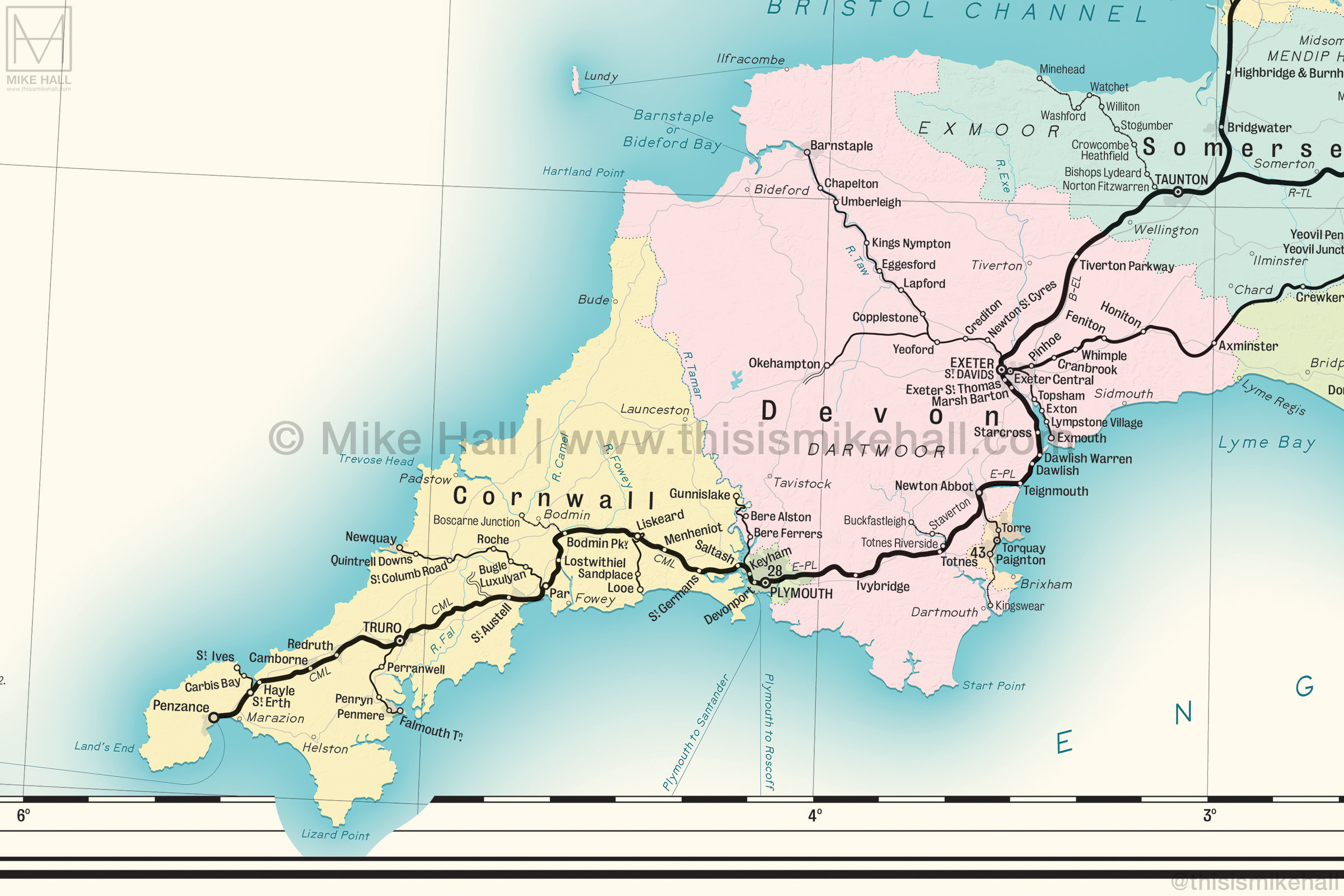 Great Britain Railway Map Giclee Print - Etsy