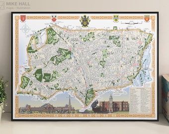Islington london Borough Illustrated Map Giclee Print - Etsy UK
