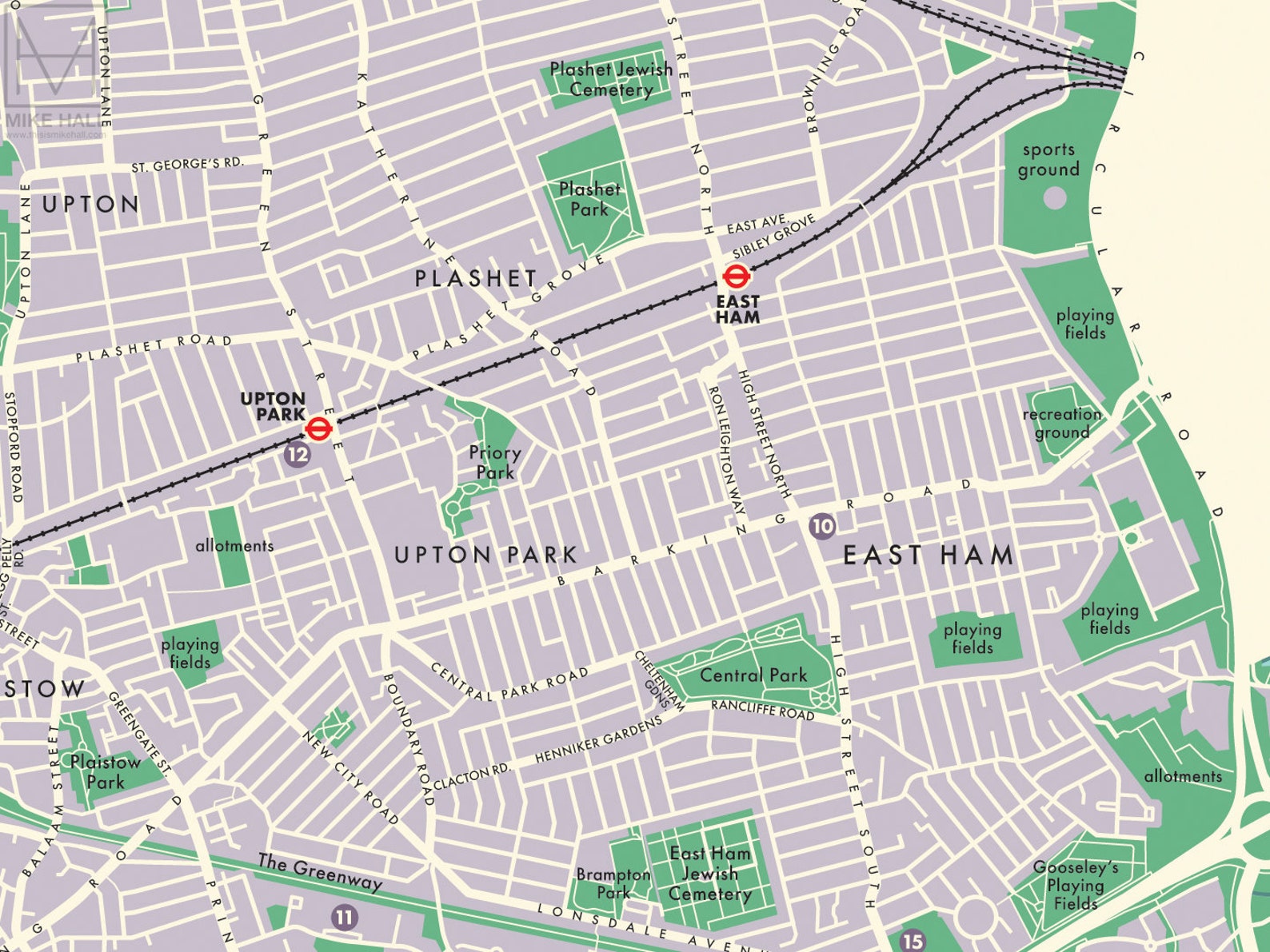 Newham (london Borough) Retro Map Giclee Print - Etsy UK