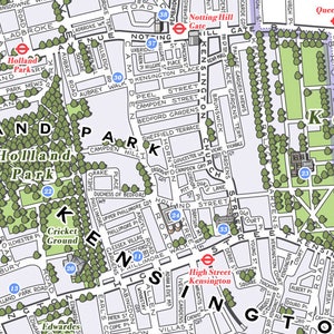 Kensington & Chelsea london Borough Illustrated Map Giclee - Etsy