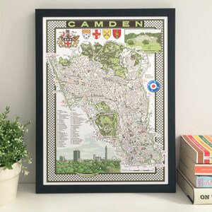 Camden london Borough Illustrated Map Giclee Print - Etsy