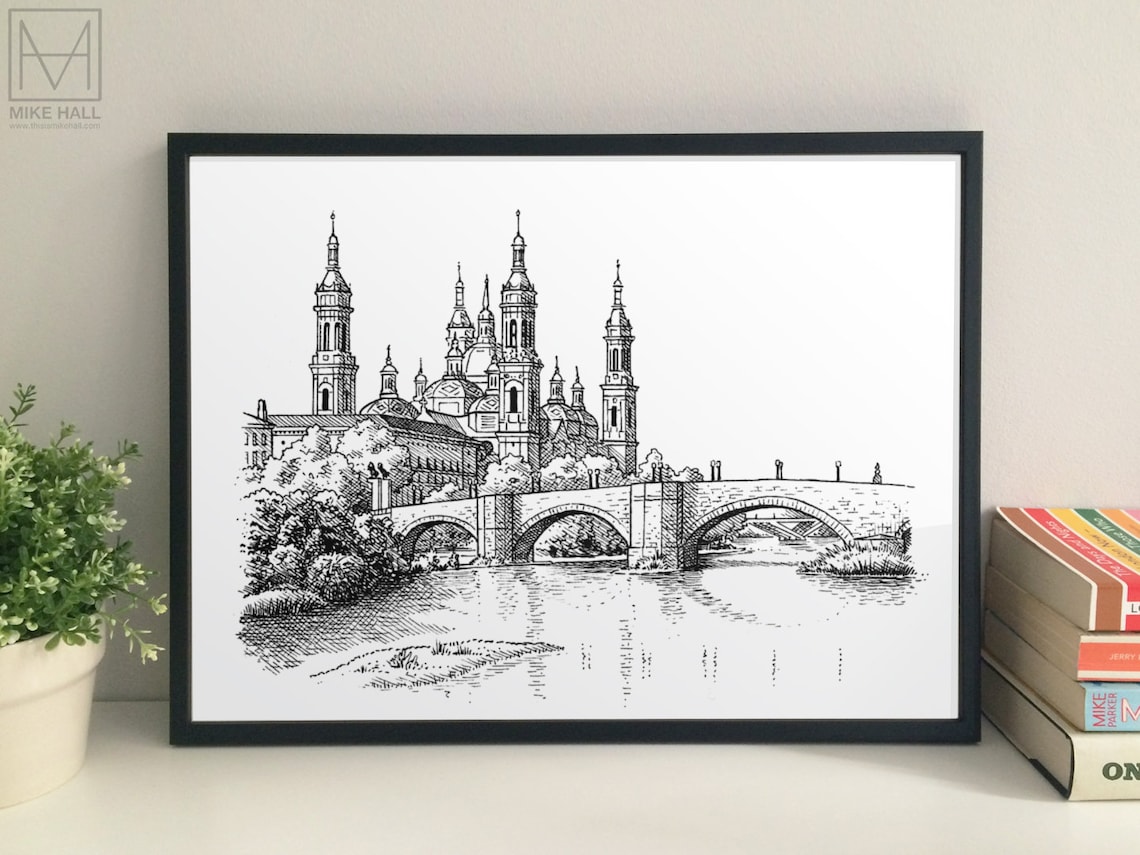 Basilica De Nuestra Señora Del Pilar, Zaragoza Giclee Print - Etsy