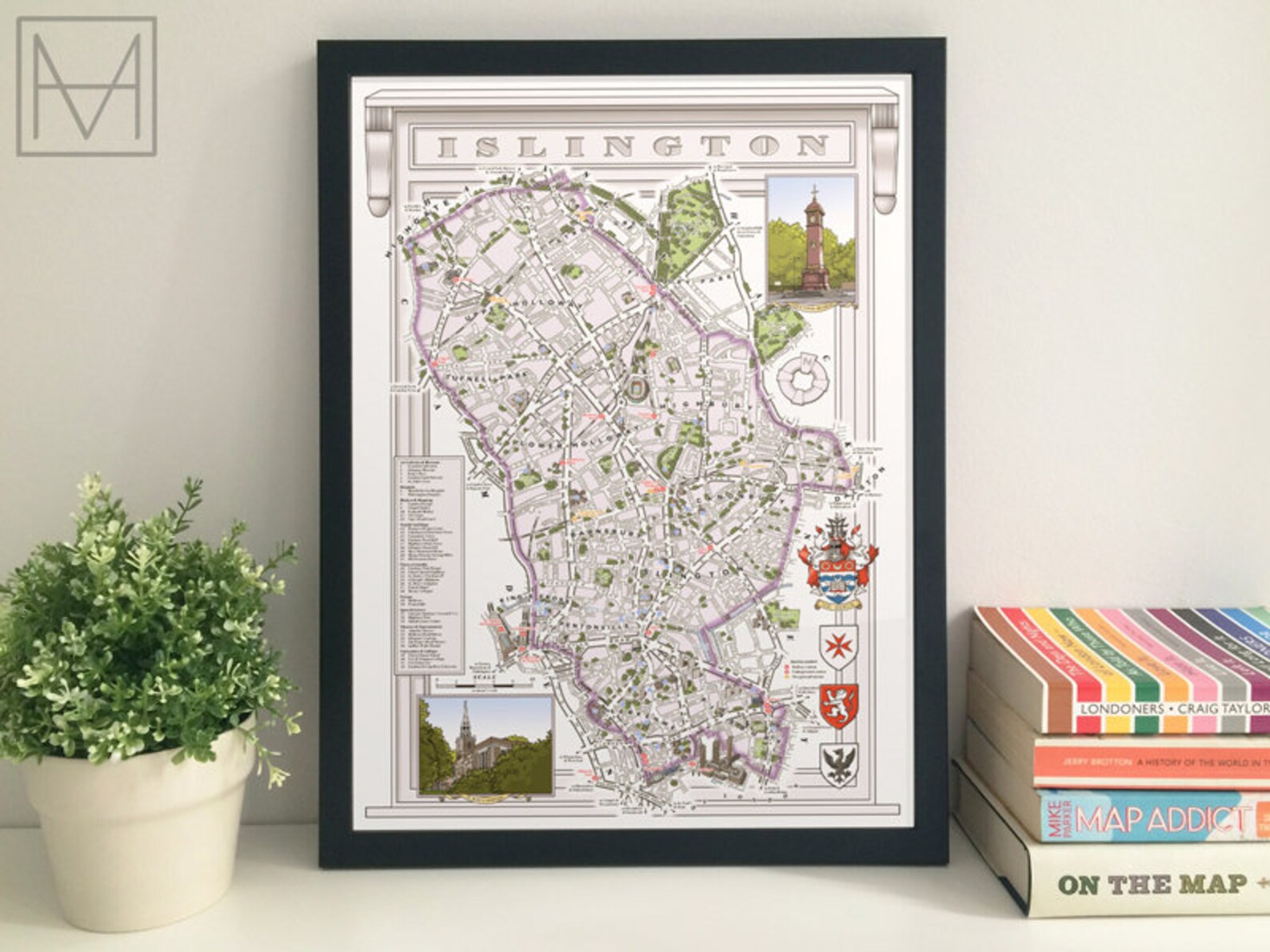 Islington london Borough Illustrated Map Giclee Print - Etsy