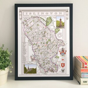 Islington london Borough Illustrated Map Giclee Print - Etsy UK