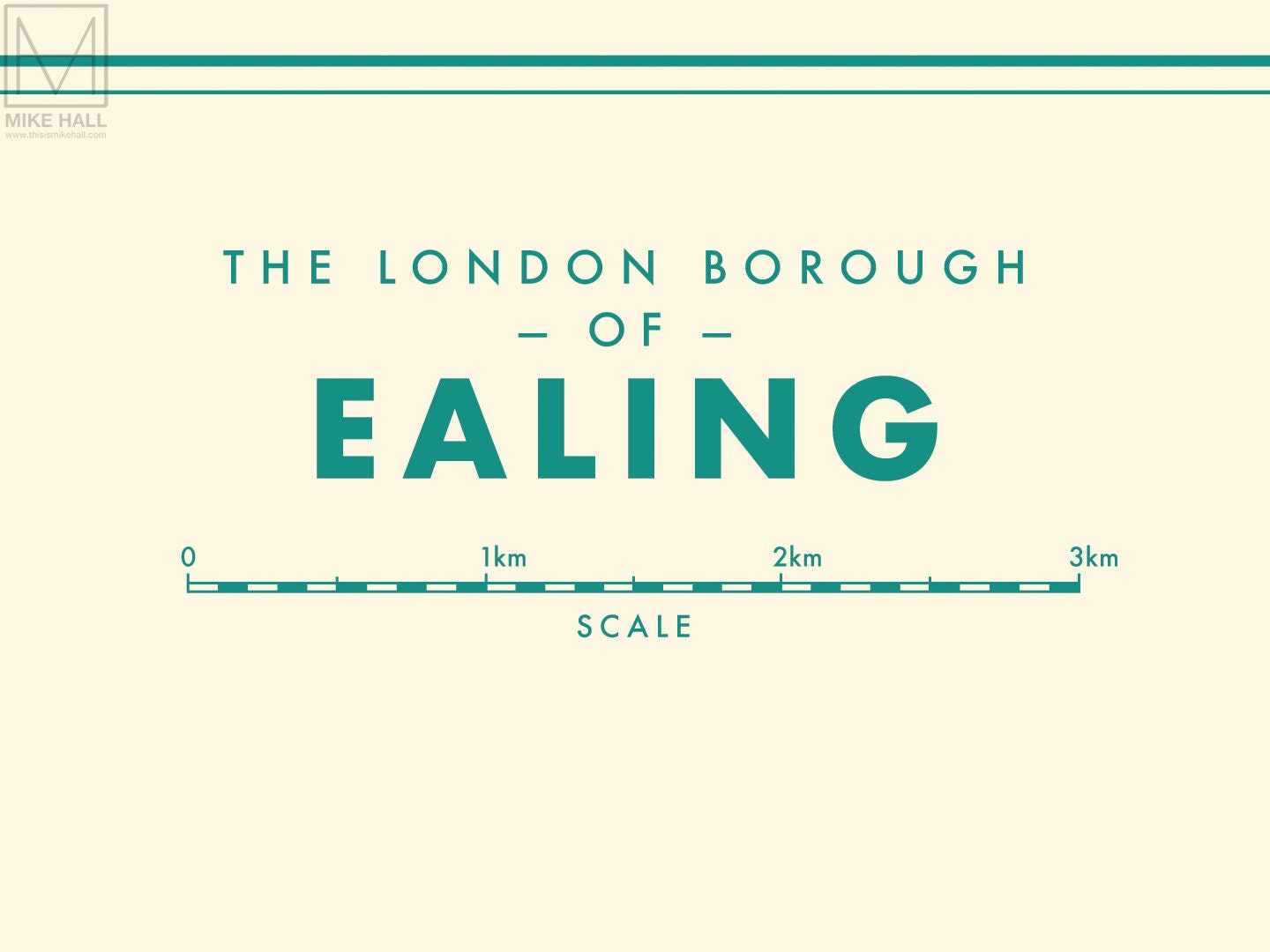 Ealing london Borough Retro Map Giclee Print - Etsy