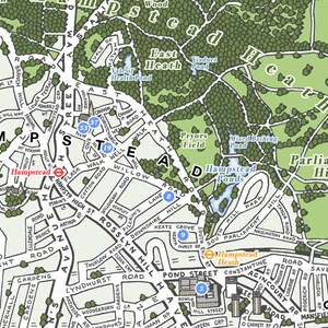 Camden london Borough Illustrated Map Giclee Print - Etsy